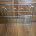 Vintage Metal Wire Gold Tone Magazine Rack Scrolls Living Room Den ...