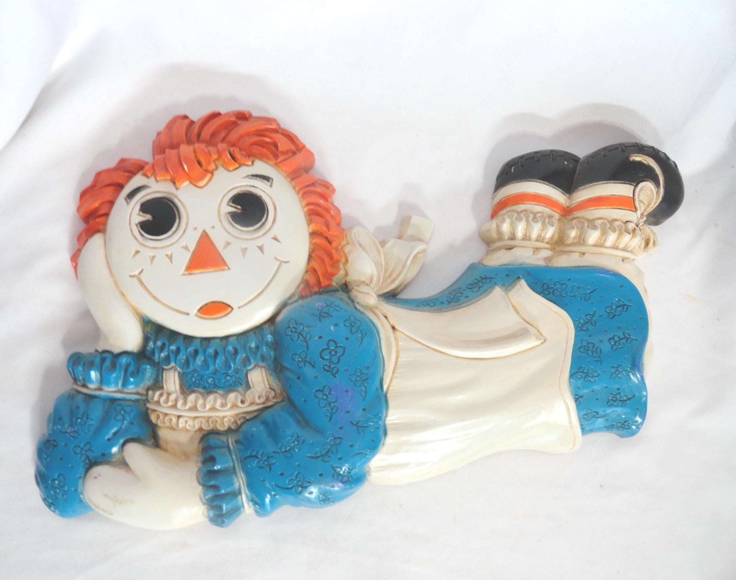 Vintage 1970s Raggedy Ann Syroco Wall Hanging - Etsy