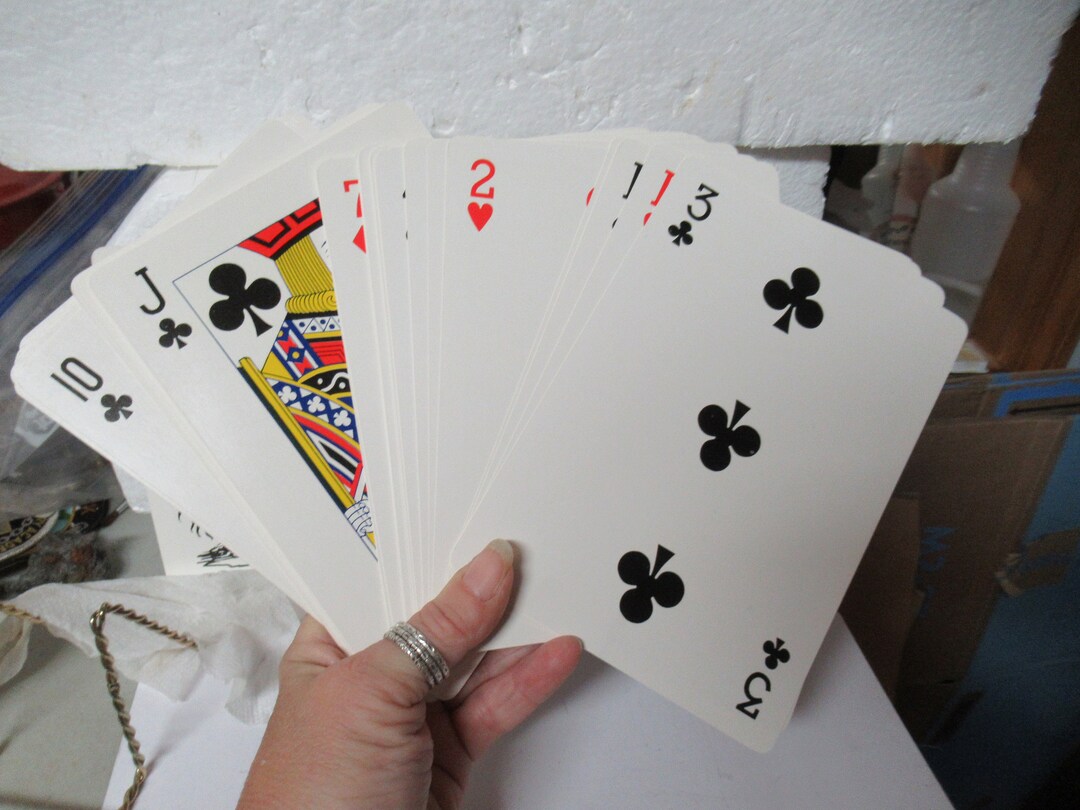 Vintage Jumbo Playing Cards Country Club Plastic Coated Superior ...