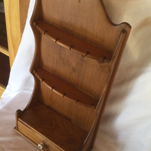 Vintage Wooden Spoon Rack Display Lightweight Holds 12 Collectible ...