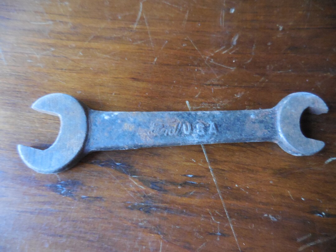 Antique Ford Double Open Ended Wrench M Small Antique Car Tool Metal ...
