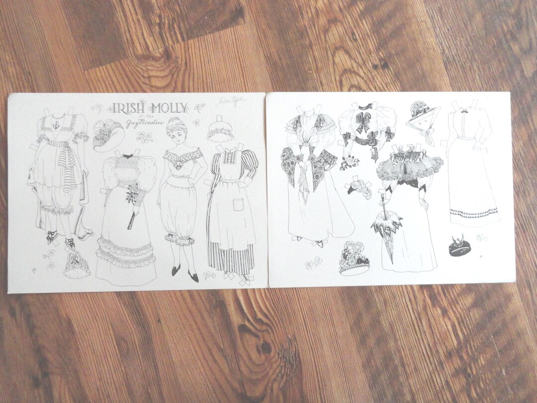 Vintage Irish Paper Dolls of Artist Helen Page's "irish Molly" Gay ...