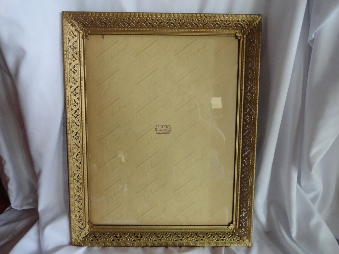 Vintage Metalcraft Large Gold Tone Picture Frame Photo Frame 1940s to ...
