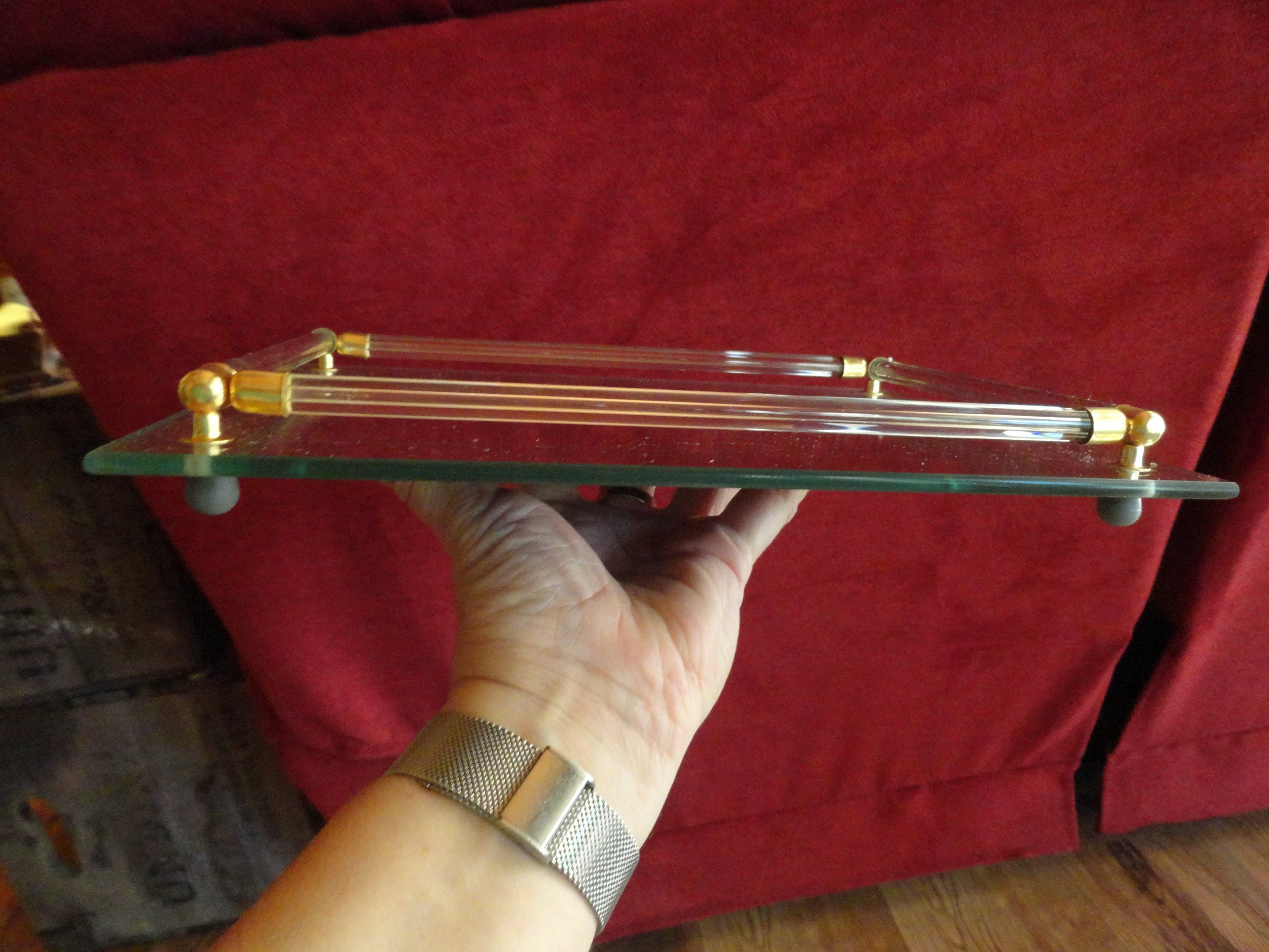 Vintage 1980s AVON Mirrored Vanity Gold Tone Metal Accents | Etsy