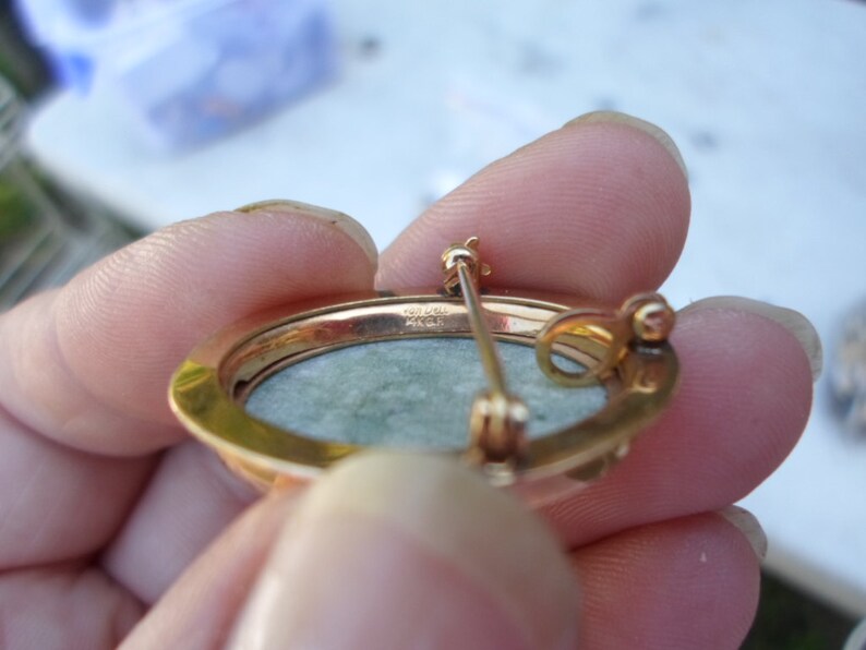 Vintage 1960s Oval Pin/brooch/pendant Gold Tone Gold Filled - Etsy