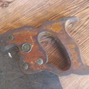 Vintage Disston Handsaw Woodworking Tool Wall Hanging Display Piece ...