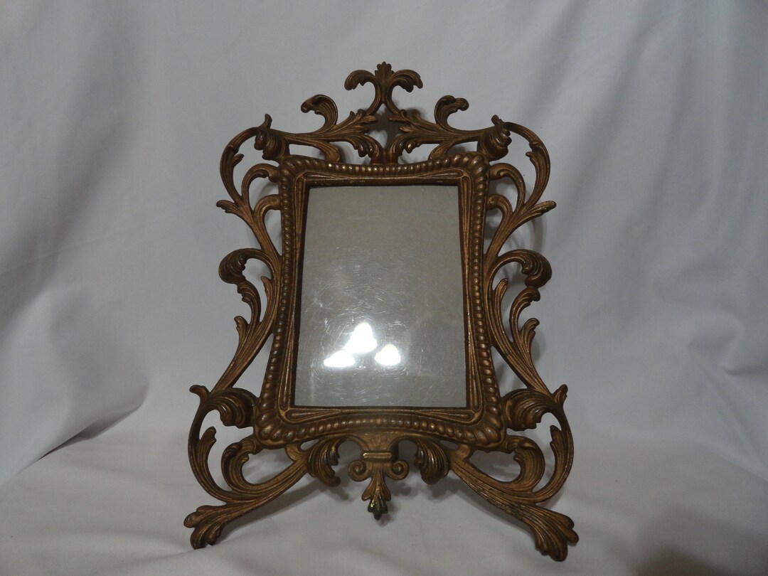 Antique Cast Iron Picture Frame Copper Colored Victorian Photo Frame ...