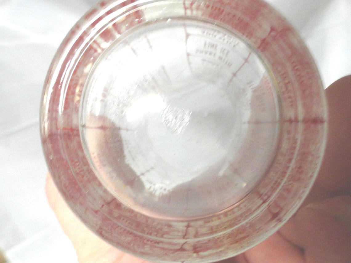 Vintage Cocktail Mixer Glass Federal Glass Choice 1950s 1960s Red White ...