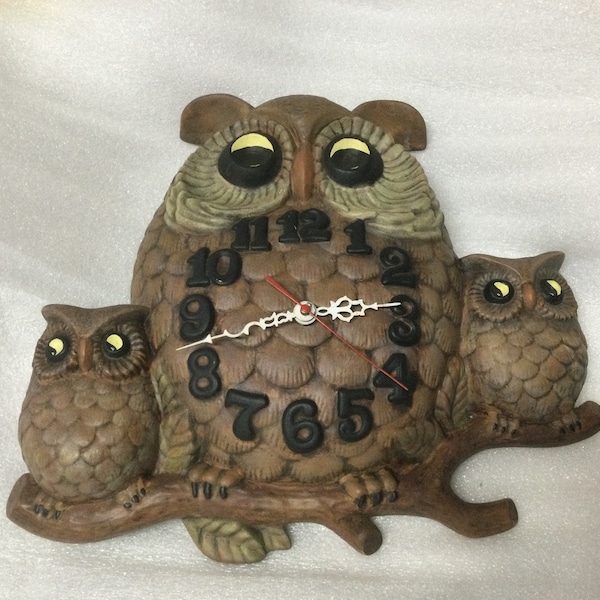 Owl Clock - Etsy