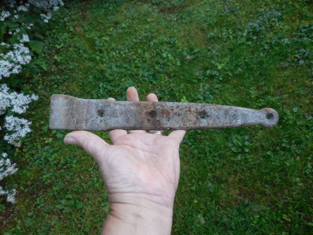 Vintage Rusty Metal Door Hinge Single Cast Aluminum Silver Tone 1940s ...