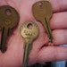 Vintage Keys for Repurposing Set of 3 Gold Tone Reuse Recycle Metal ...