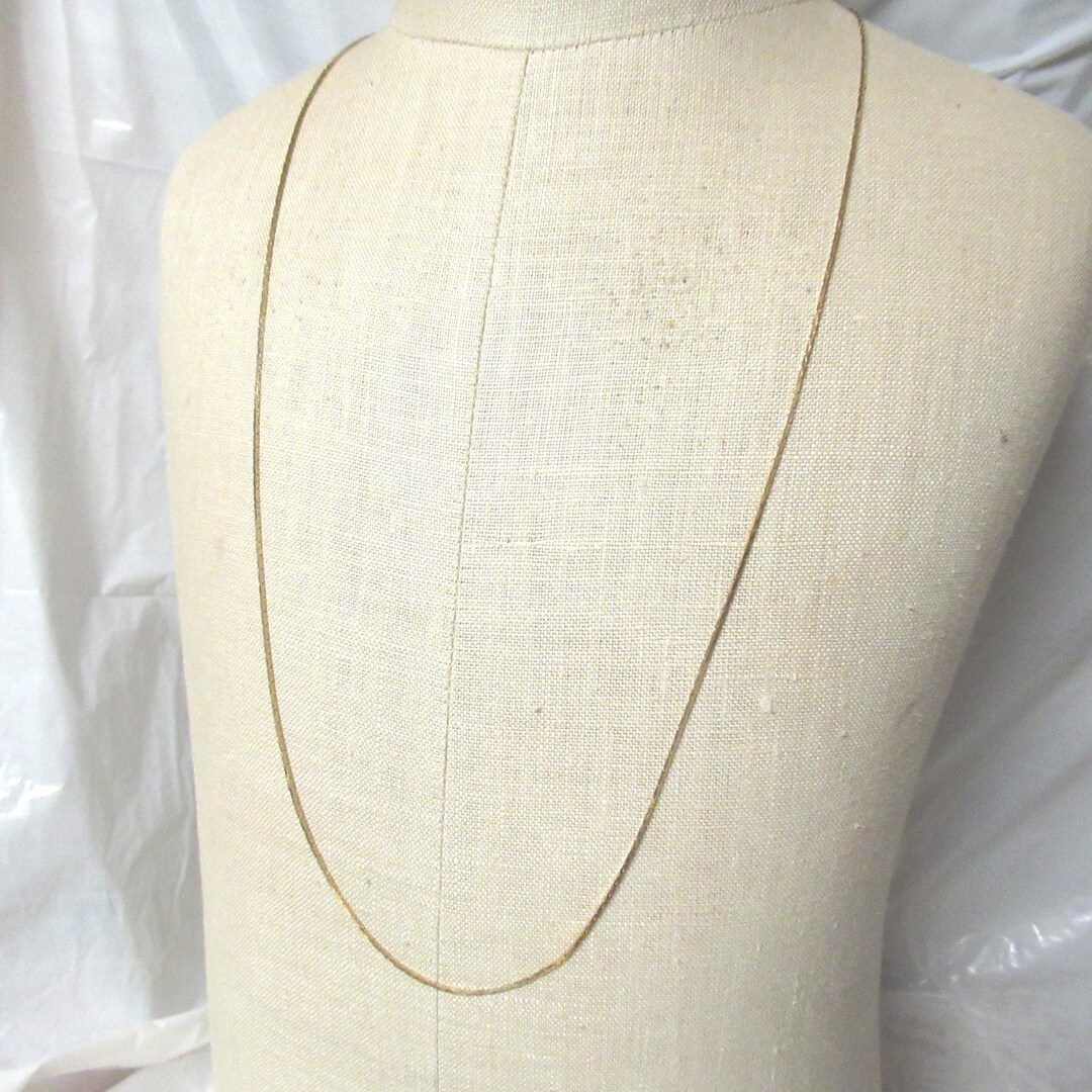 Vintage Gold Slide Chain Necklace, 1970s, Long, Adjustable, Korea, NOS ...