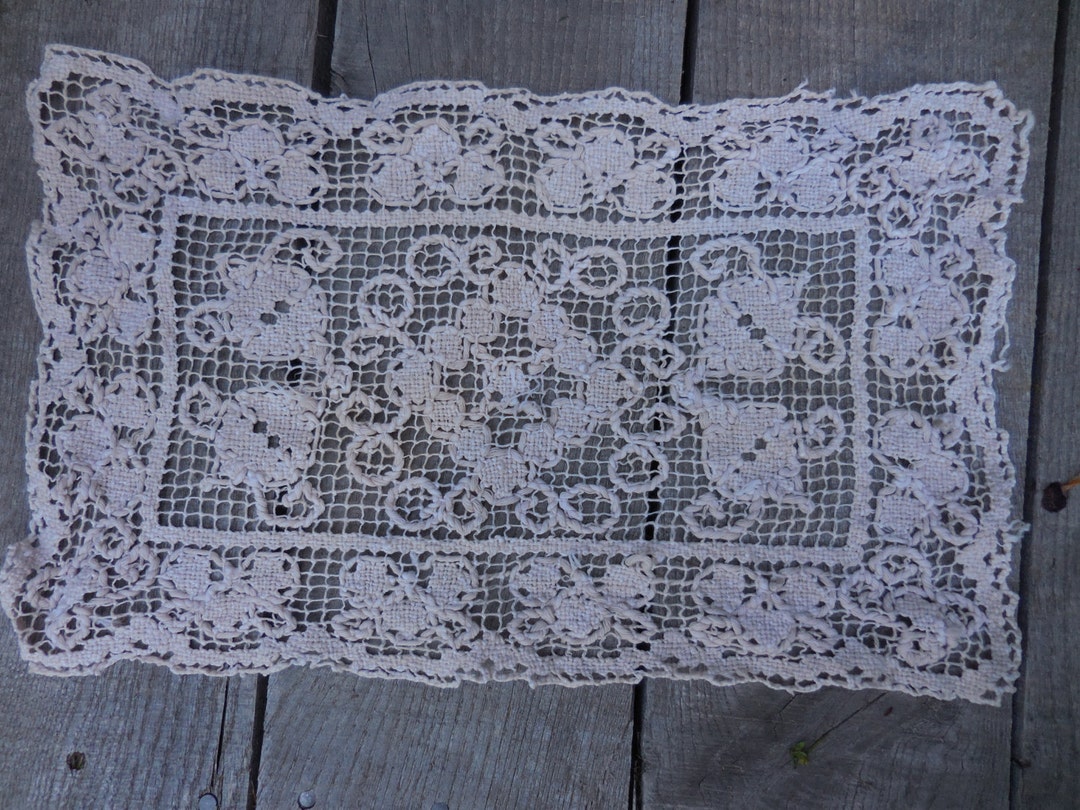 Vintage Doily Rectangle Crocheted Looking Home Decor Furniture ...