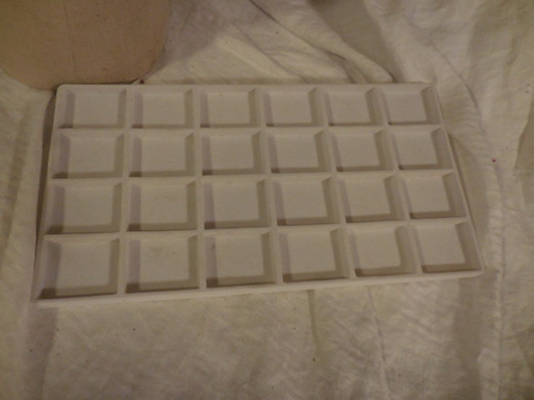 Slightly Used White Flock Plastic Tray Compartments Sectioned Display ...