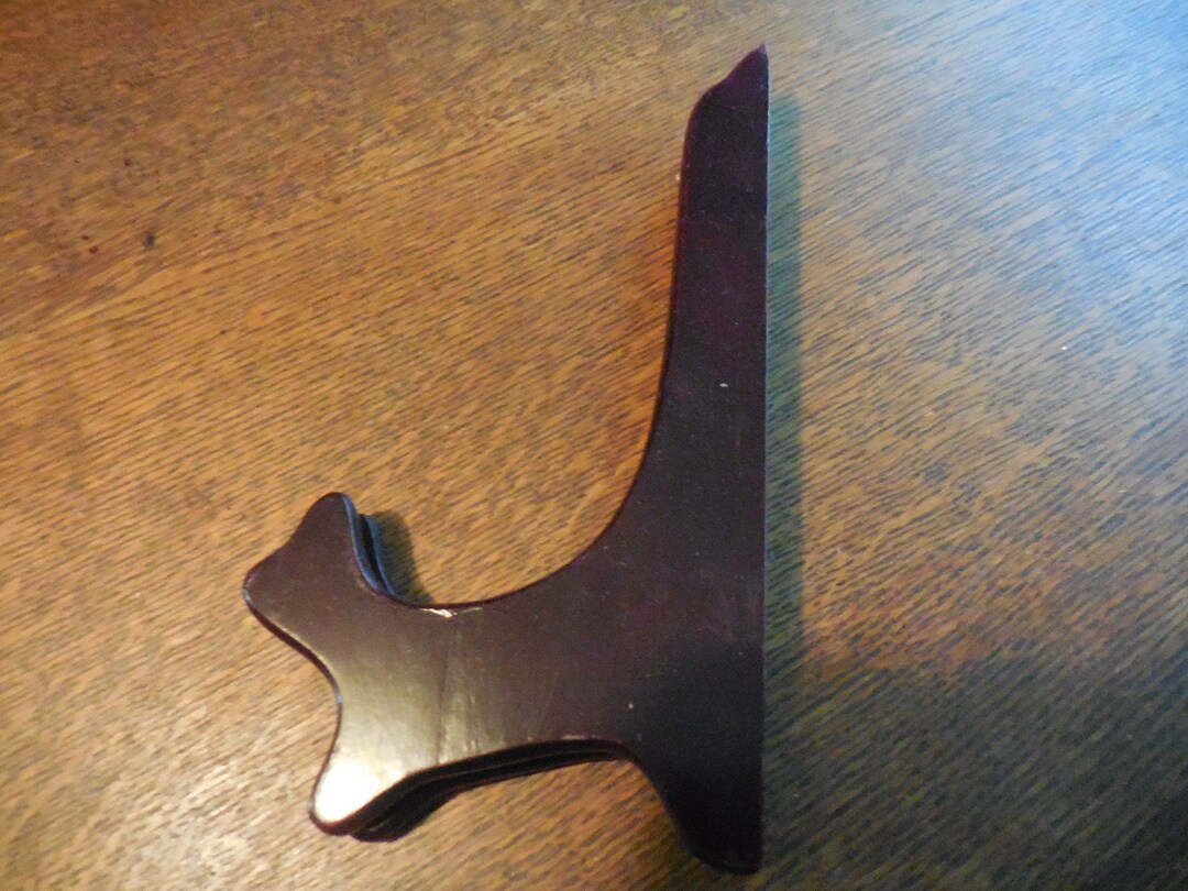 Wooden Plate or Art Easel Display Hinged Easel Self Stand Wood Burgundy ...