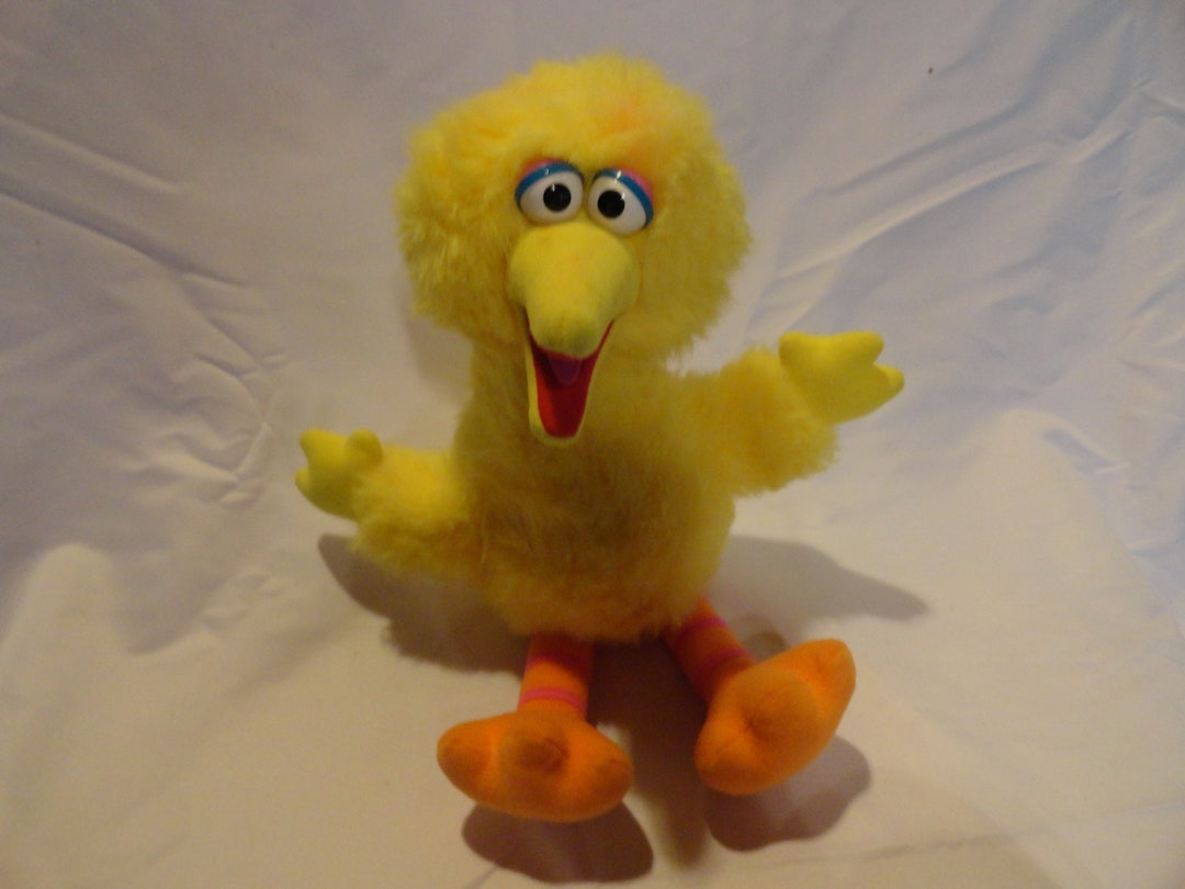 Vintage Playskool Stuffed Big Bird Yellow Orange Pink 1986 Muppets ...