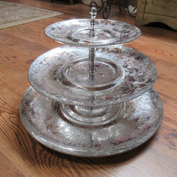 3 Tier Tidbit Tray - Etsy