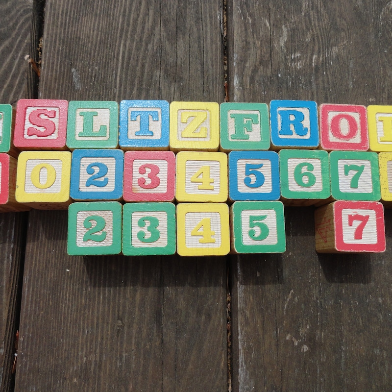 Wooden Alphabet Blocks - Etsy