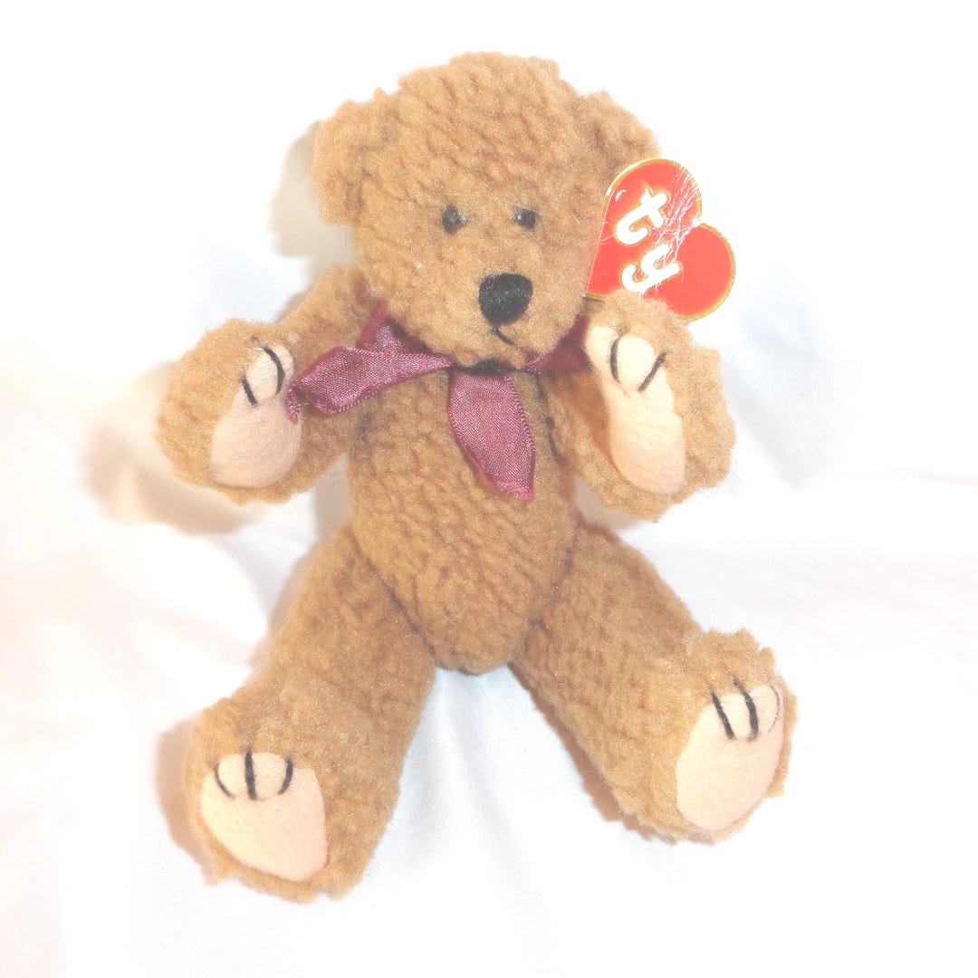 Vintage TY Teddy Bear, Dexter, 1990s Jointed Stuffy, Used, 1992 - Etsy