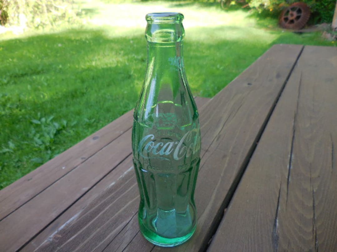 Vintage Coca-cola Light Green Soda Bottle Anchor Hocking Coke Heavy ...