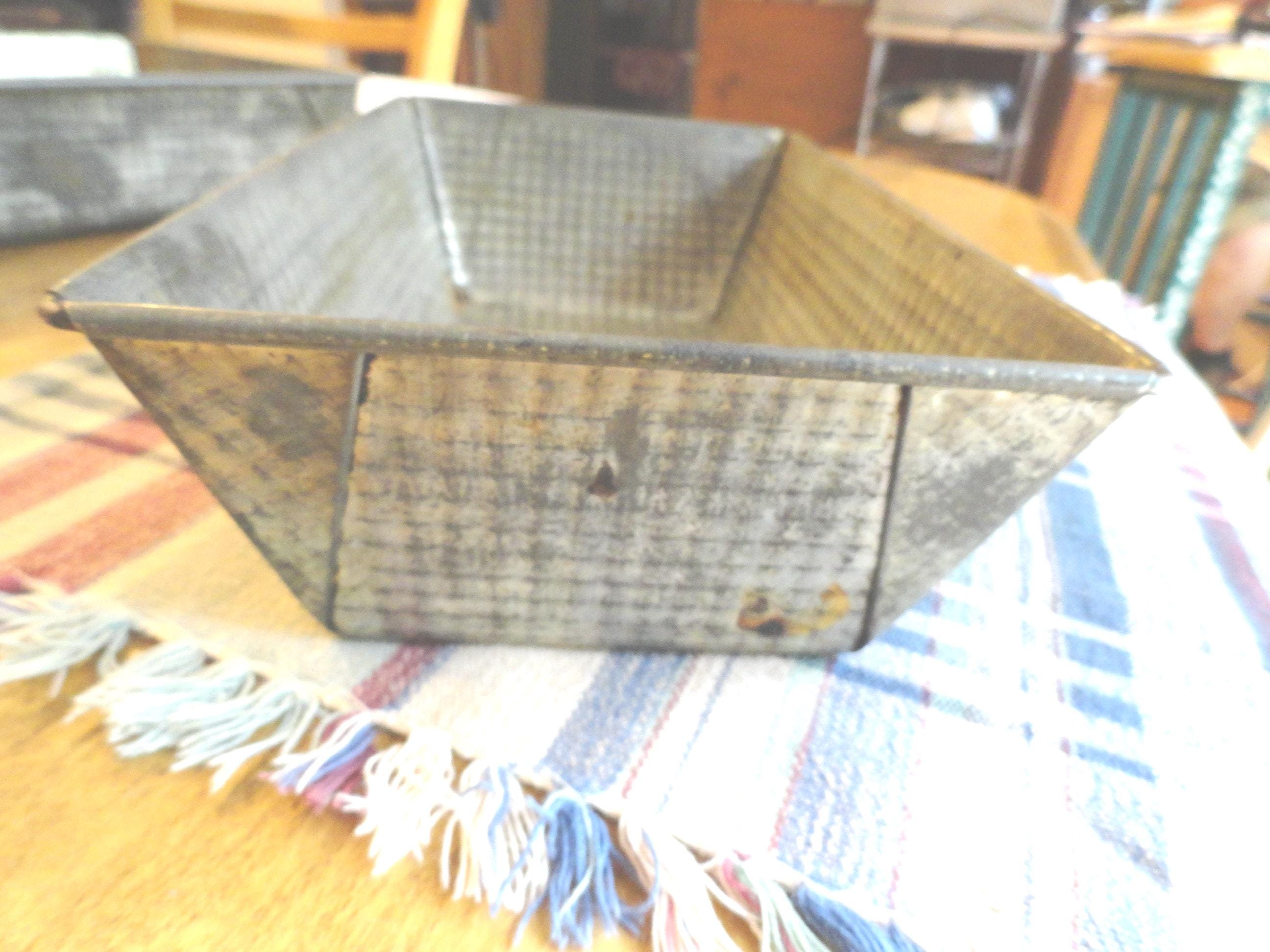 Vintage Ovenex Bread Loaf Pan With Waffle Pattern, Folded Sides, #604 ...
