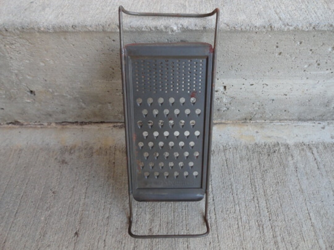 Vintage Rusty Metal Food Grater Cheese Veggie Grater England Made by ...