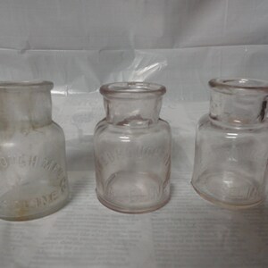 Antique 1887 to 1900s Mouth Blown Embossed Clear Glass Vaseline Jar ...