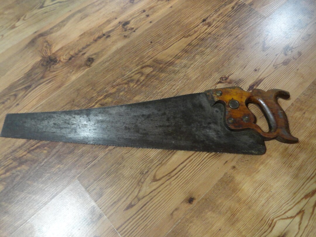 Vintage Disston Handsaw Wall Hanging Hand Tool Shiny Nice Condition ...