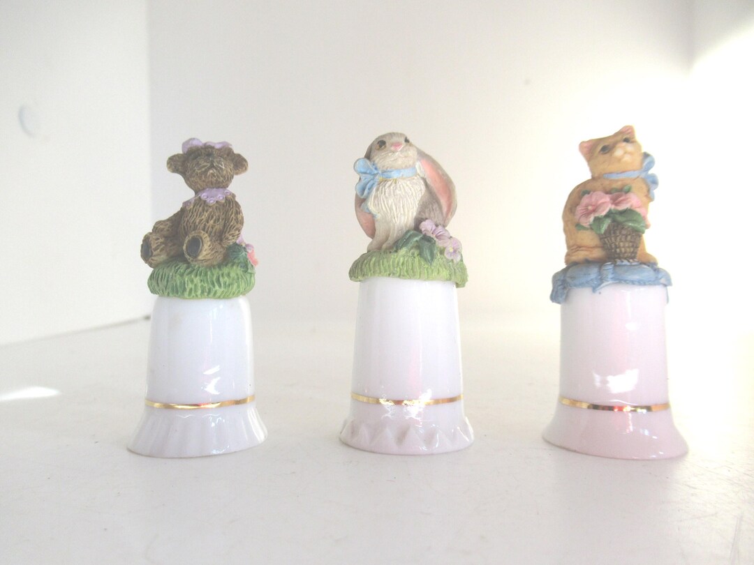 Vintage Avon Thimble Collectible Choice Porcelain & Resin 1980s 1990s ...