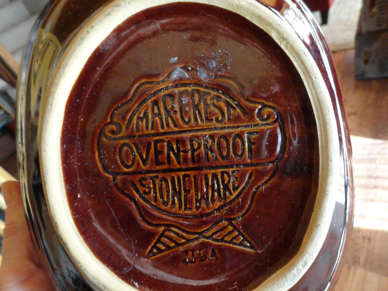 Vintage 1950s Mar-crest Brown Stoneware Daisy Dot Pattern - Etsy