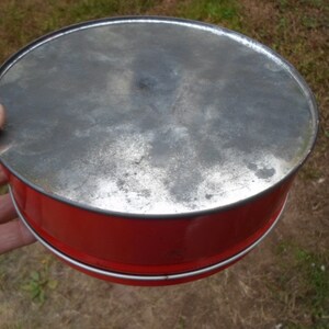 Vintage 1950s Red Tin With Bells and Bows Metal Small Storage - Etsy