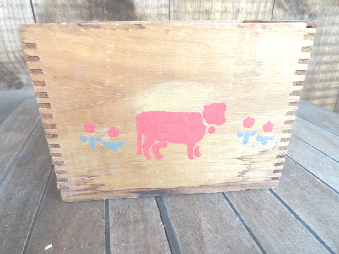 Antique Wooden Slide Top Box E-Z Anti-borax Compound Small Shipping Box ...