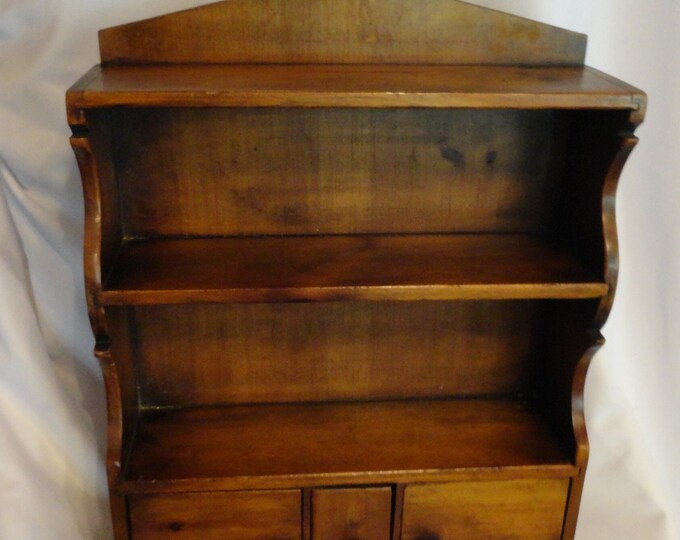 Vintage 1930s to 1950s Wooden Miniature Hutch Hoosier Wood Cupboard ...