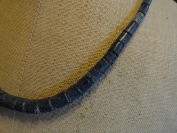 Vintage Blue Lava Stone Necklace Shell Necklace Beade… - Gem