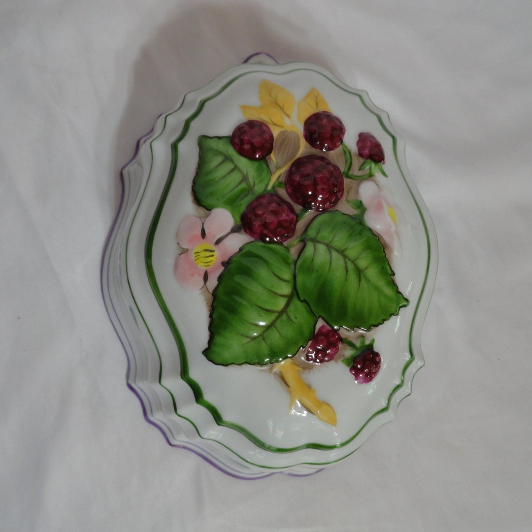 Vintage Cordon Bleu Food Mold Wall Hanging Red Raspberries Green ...