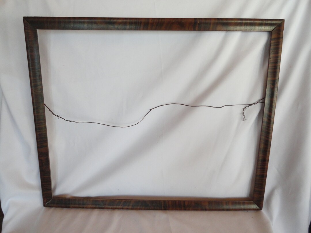 Antique Large Tiger Wood Picture Photo Frame Photo Frame 1900s to 1920s ...