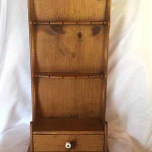 Vintage Wooden Spoon Rack Display Lightweight Holds 12 Collectible ...