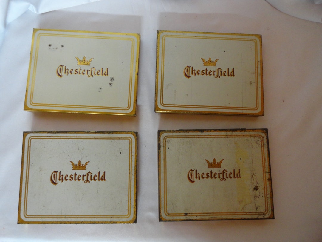 Vintage Chesterfield Cigarettes Tin Box Hinged Tobacciana Smoking ...