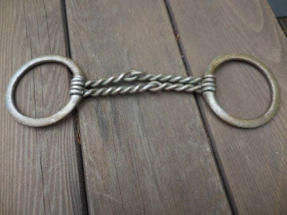 Vintage Horse Bit Western Double Twisted Nickle/stainless Flat | Etsy