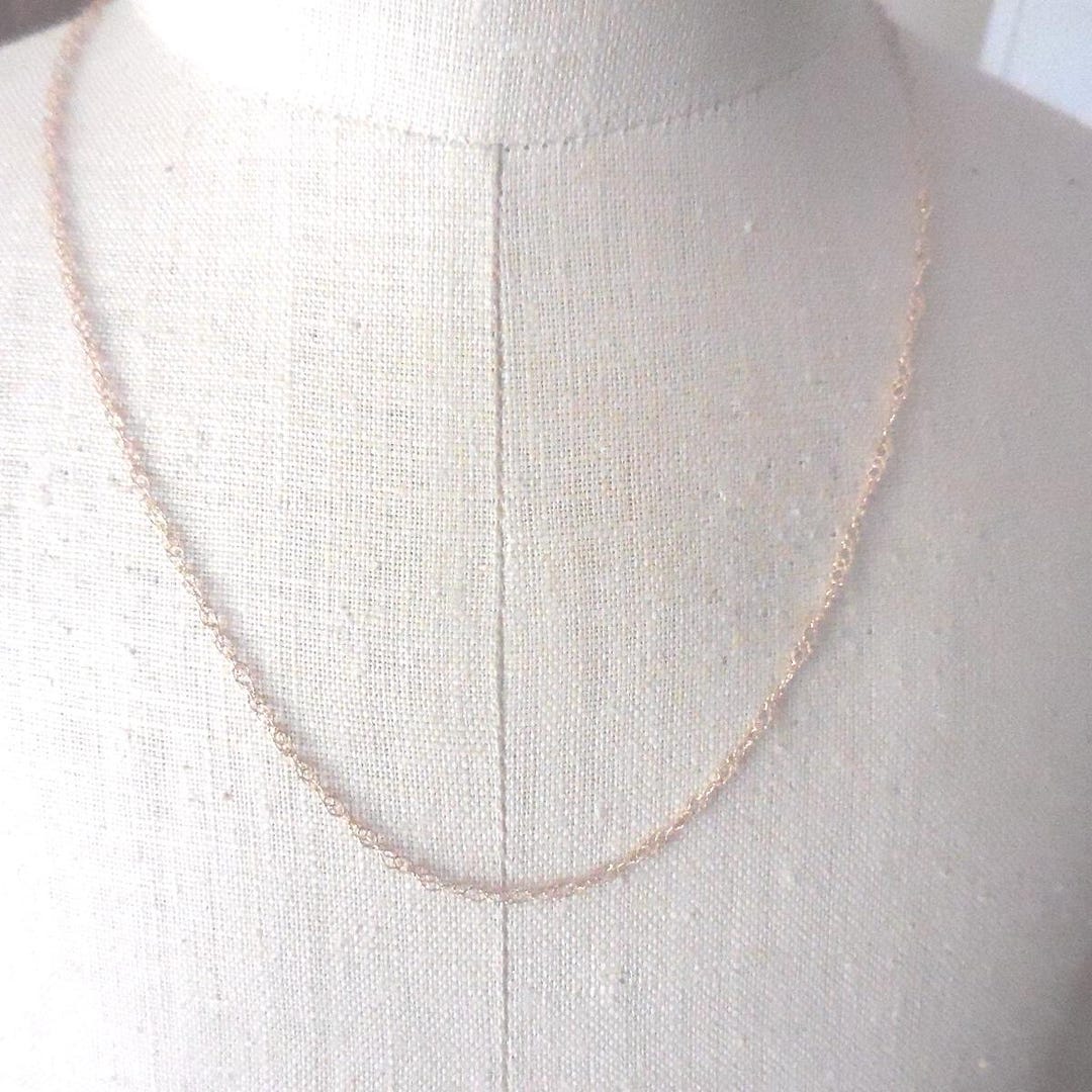 Vintage Italian 14 Kt. Gold Dainty Chain 585 Italy Made Aurafin 20 ...