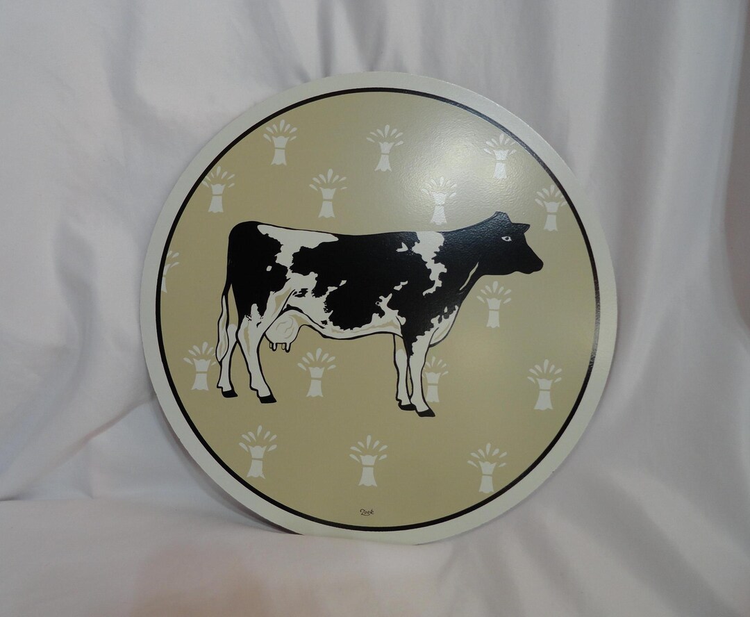 Vintage Zook Hex Cow Sign Black & White Barn Home Pennsylvania Dutch - Etsy