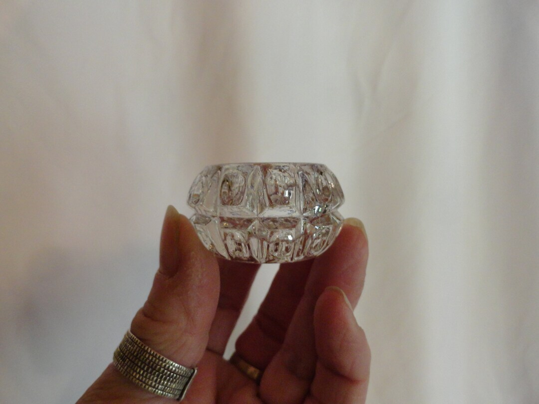 Vintage Clear Glass Salt Dip Salt Cellar Round Repurpose Reuse Recycle ...