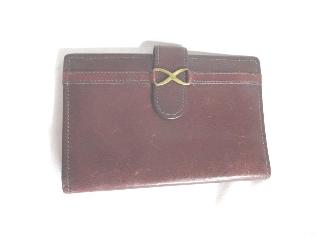 Vintage Trafalgar Leather Card Holder, Monogrammed N.E.S. - Etsy