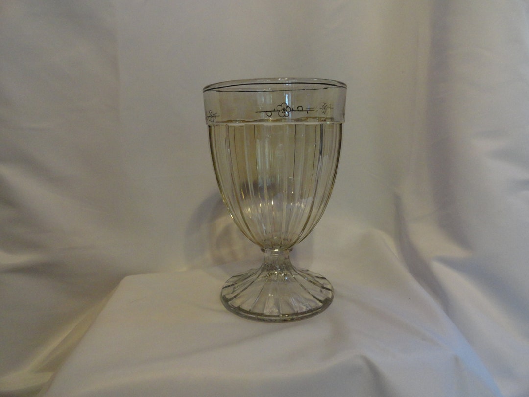 Antique Heisey Large Clear Glass Silver Flowers Pedestal Candy Dish No ...
