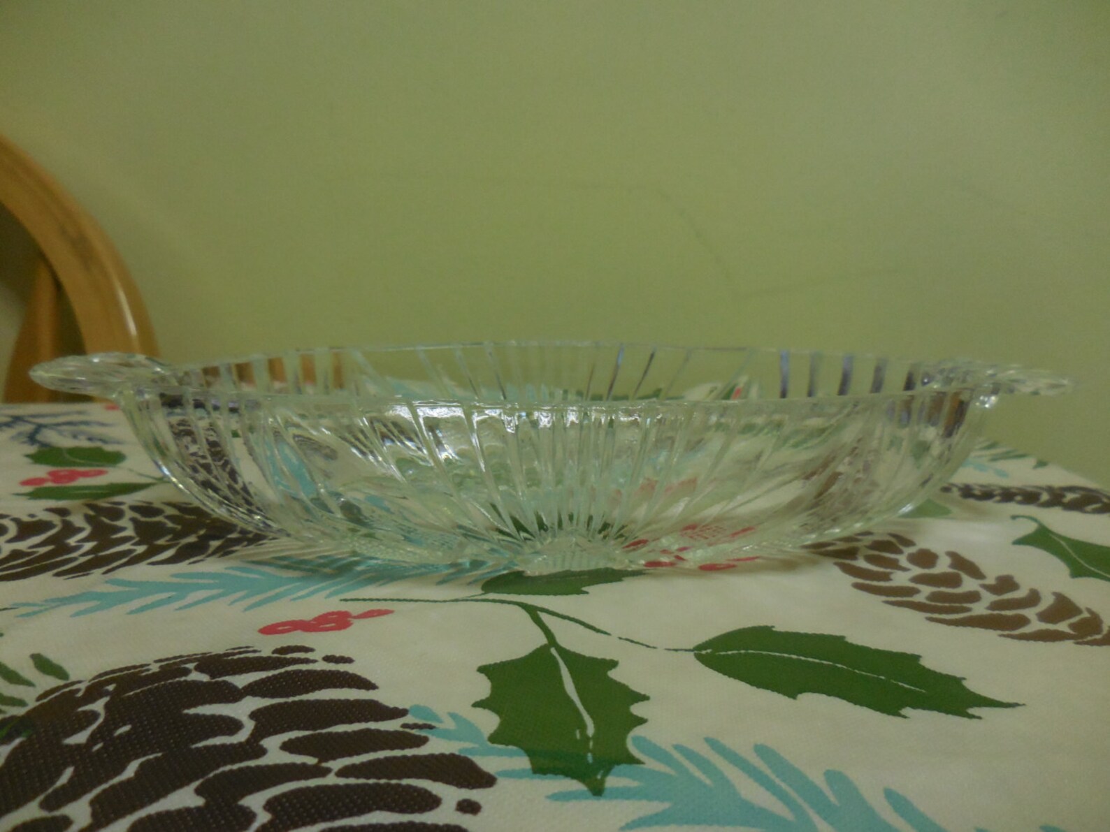 Vintage 1930s to 1950s Oval Clear Glass Dish Double Handles - Etsy