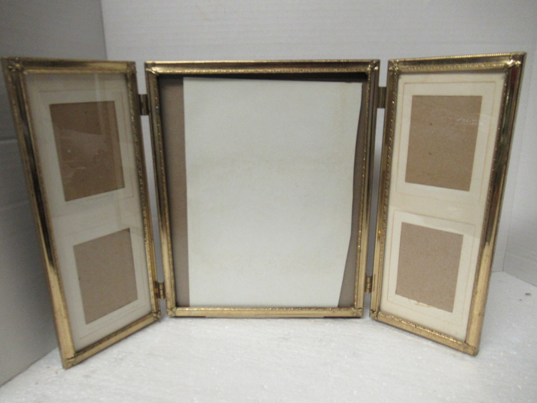 Vintage Hinged Picture Frame Photo Frame Holds 5 Pictures 1950s 1960s 1 ...