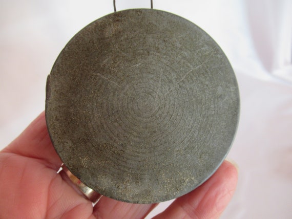 Antique Compact French Mirror Embossed E P Paris Fold… - Gem