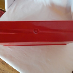 Vintage ATBCO Red Plastic Storage Box Art Deco Looking Refrigerator Box ...