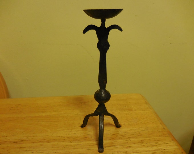 Vintage Goth Black Iron Hand Forged Handmade Candle Small - Etsy