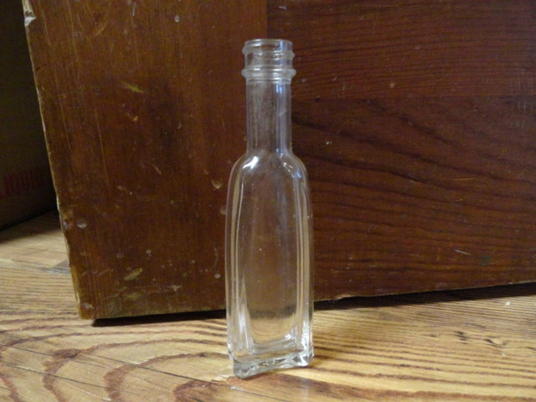 Vintage Clear Glass Narrow Small Skinny Bottle 1920s to 1950s Owens ...